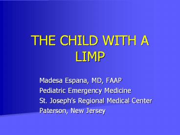 THE CHILD WITH A LIMP presentation | free to view