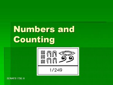 PPT – Numbers and Counting PowerPoint presentation | free to download ...