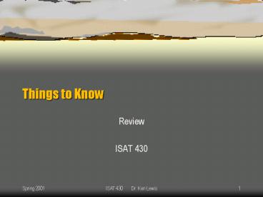 PPT – Things to Know PowerPoint presentation | free to view - id ...