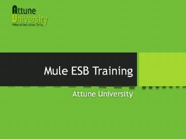 Mule ESB Training presentation | free to download