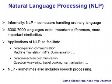 Natural Language Processing (NLP) presentation | free to download