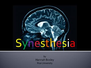 Synesthesia presentation | free to download