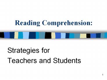 PPT – Reading Comprehension: PowerPoint presentation | free to download ...