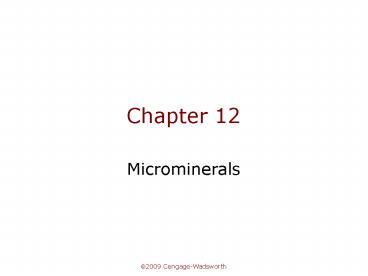 Microminerals presentation | free to download