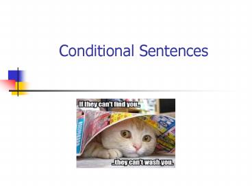 Conditional Sentences presentation | free to download