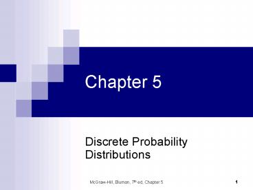 Discrete Probability Distributions presentation | free to view