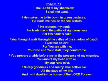 PSALM 23 presentation | free to view