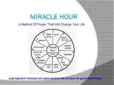 Miracle Hour presentation | free to view