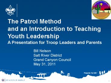 The Patrol Method and an Introduction to Teaching Youth Leadership A ...