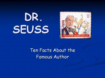 DR. SEUSS presentation | free to view