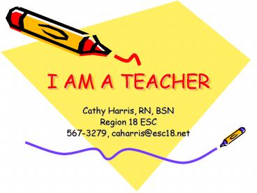 I AM A TEACHER presentation | free to view