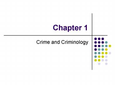 Crime and Criminology presentation | free to view