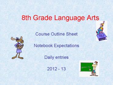 PPT – 8th Grade Language Arts PowerPoint presentation | free to ...