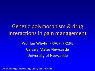 Genetic polymorphism presentation | free to view