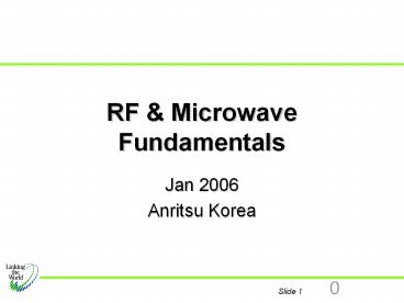 PPT – RF PowerPoint presentation | free to download - id: 3f3f1e-OWRkZ