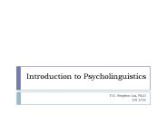 PPT – Psycholinguistics Language and the Brain PowerPoint presentation ...
