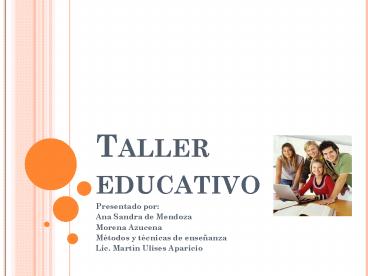 PPT – Taller educativo PowerPoint presentation | free to download - id ...