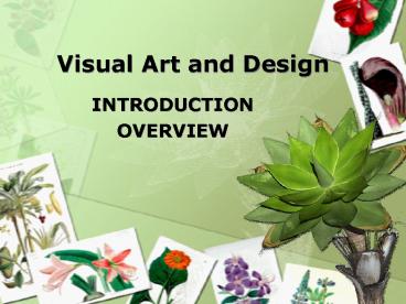 Visual Art and Design presentation | free to view