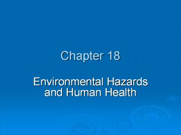 Environmental Hazards and Human Health presentation | free to download