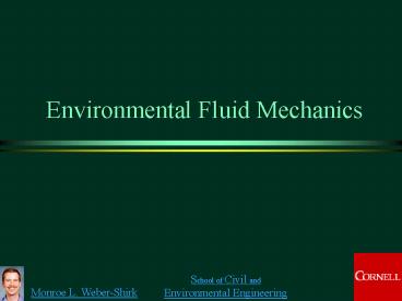 Environmental Fluid Mechanics presentation | free to view