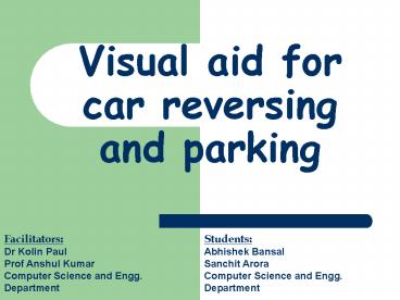 Visual aid for car reversing and parking presentation | free to download