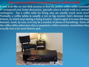 How you can find the most perfect Coffees Table presentation | free to ...