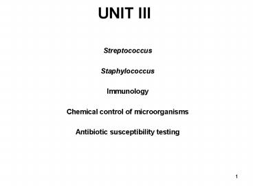 Streptococcus presentation | free to view