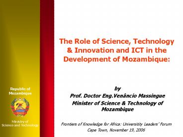 The Role of Science, Technology presentation | free to download