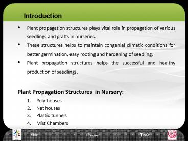 Plant propagation structures plays vital role in propagation of various ...