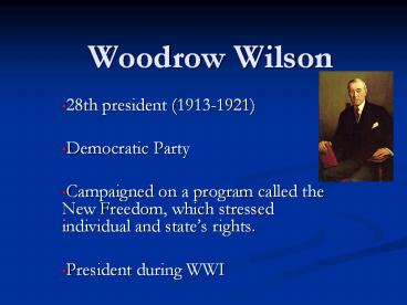 Woodrow Wilson presentation | free to download