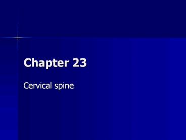 Cervical spine presentation | free to download