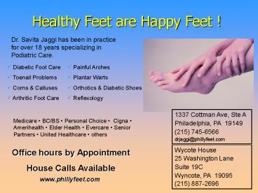 Healthy Feet are Happy Feet ! presentation | free to download