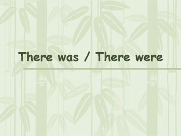 There was / There were presentation | free to view