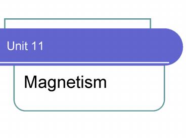 Magnetism presentation | free to view