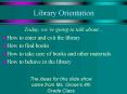 PPT – Library Orientation PowerPoint presentation | free to view - id ...