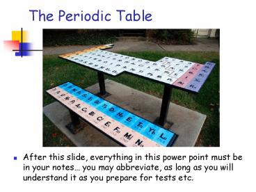 PPT – The Periodic Table PowerPoint presentation | free to download ...