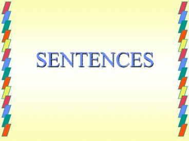 SENTENCES presentation | free to download