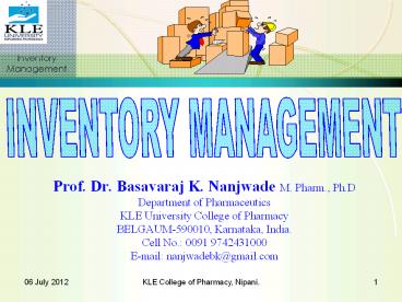 Inventory Management presentation | free to view