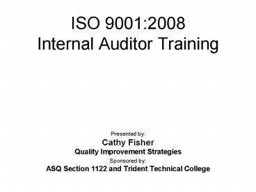 PPT – ISO 9001 and iso 14001 Internal Auditor Training PowerPoint ...