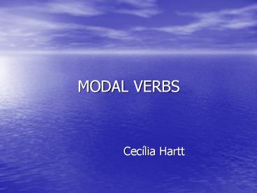 MODAL VERBS presentation | free to view