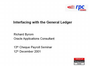 PPT – Interfacing with the General Ledger PowerPoint presentation ...