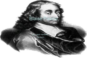 Blaise Pascal presentation | free to view