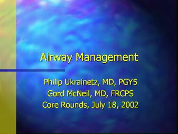 Airway Management presentation | free to download