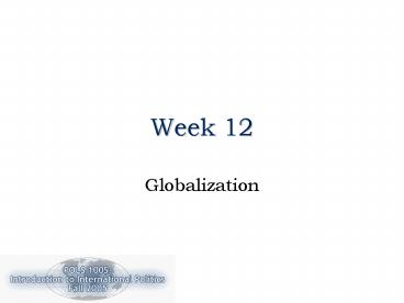 Week 12 presentation | free to download