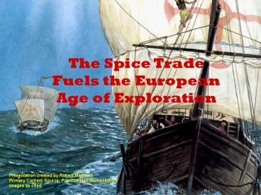 The Spice Trade presentation | free to download