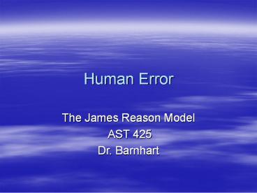 Human Error presentation | free to download