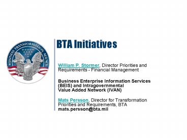 PPT – BTA Initiatives PowerPoint presentation | free to download - id ...