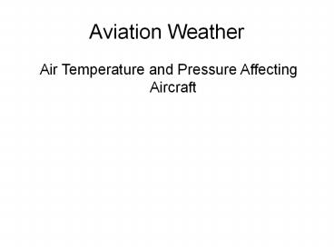 Aviation Weather presentation | free to download