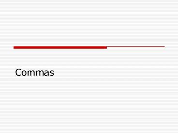 Commas presentation | free to download