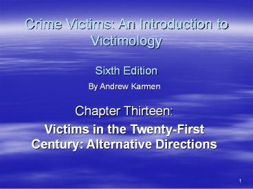 Crime Victims: An Introduction to Victimology Sixth Edition ...